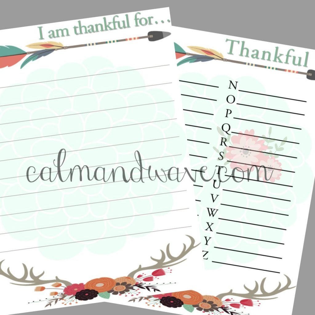 Free Thanksgiving Printables | Menu | Thankful ABC's | I am thankful ...