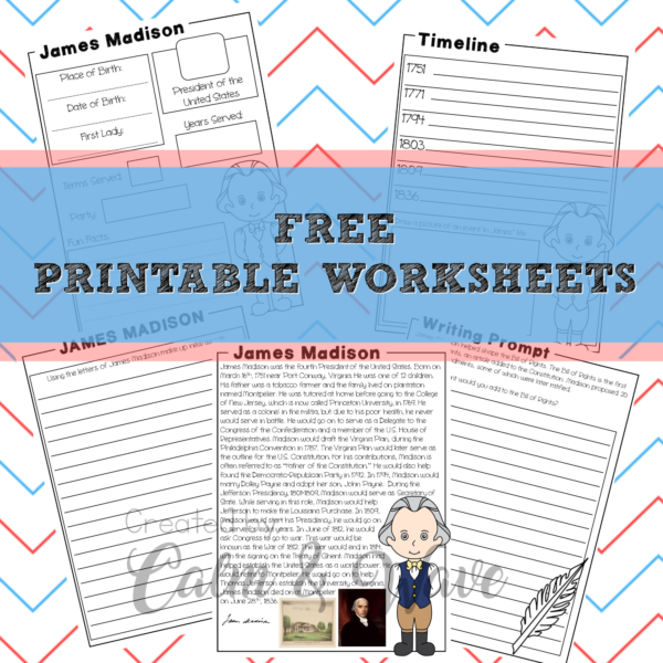 James Madison | Homeschool Unit Study American Presidents | Social ...