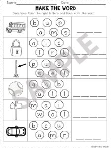 Kindergarten No-Prep Packet | Car/Vehicle Themed | English Language ...