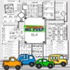 Kindergarten No-Prep Packet | Car/Vehicle Themed | English Language ...