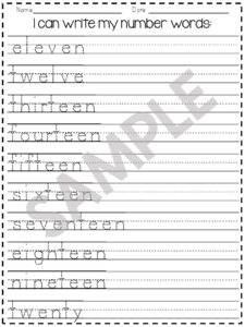 11 - 20 Number Practice Worksheets | Homeschool | Printables | Digital ...