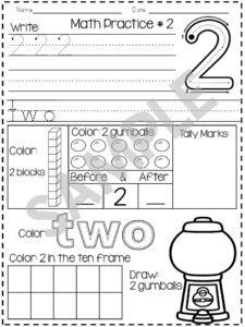 0-10 Number Practice Worksheets | Homeschool | Printables | Digital ...