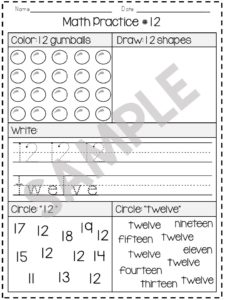 11 - 20 Number Practice Worksheets | Homeschool | Printables | Digital ...