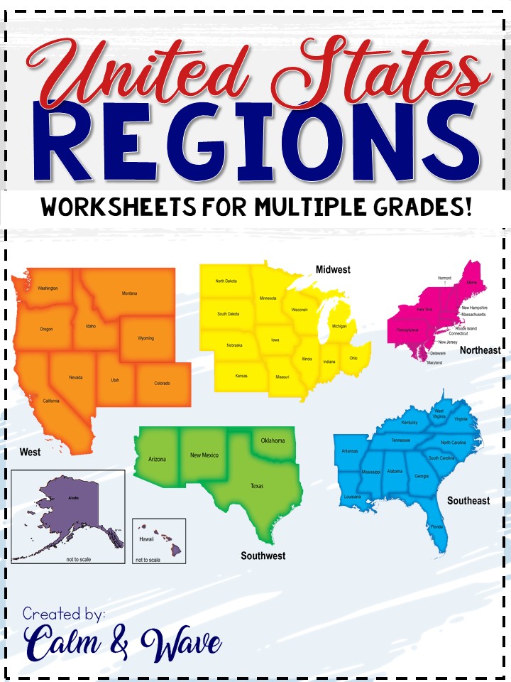 United States Regions Worksheets and Printables | Homeschool ...