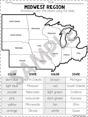 United States Regions Worksheets and Printables | Homeschool ...