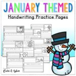 FREE January Themed Handwriting Worksheets - Calm & Wave