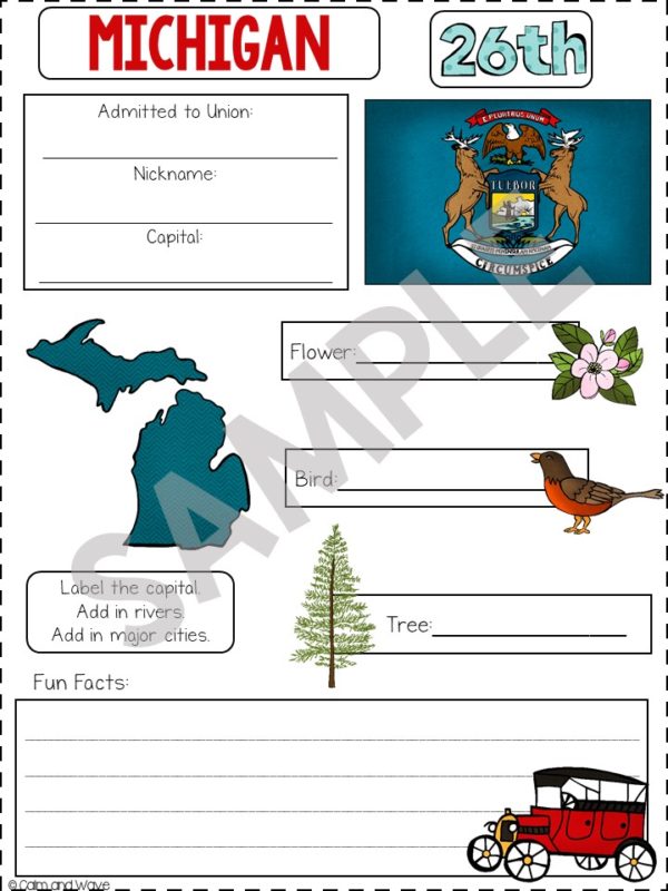 United States Facts Worksheets and Printables | Homeschool | Geography ...
