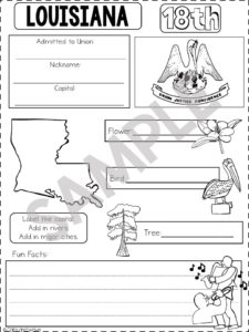 United States Facts Worksheets and Printables | Homeschool | Geography ...