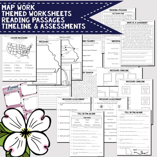 Missouri Unit Study with Lapbook / Interactive Notebook with Digital ...