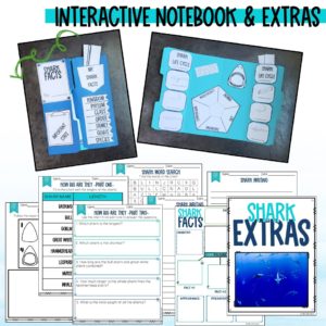 Sharks Printable Worksheet Unit Study with Lapbook or Interactive ...