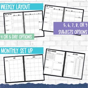 Printable Homeschool Planner - Watercolor Version - Calm & Wave