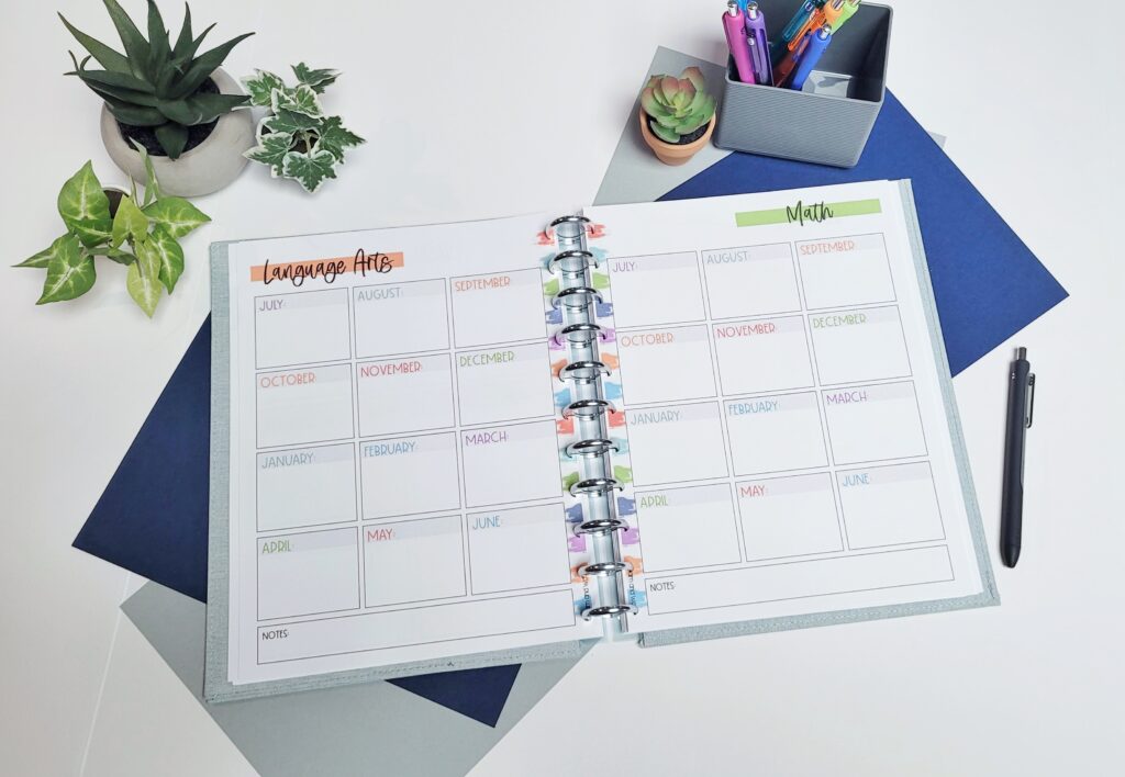 Printable Homeschool Planner - Calm & Wave