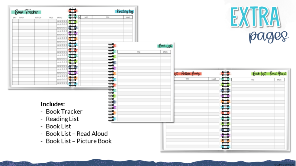 Printable Homeschool Planner - Calm & Wave