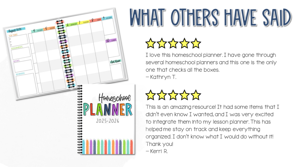 Printable Homeschool Planner - Calm & Wave